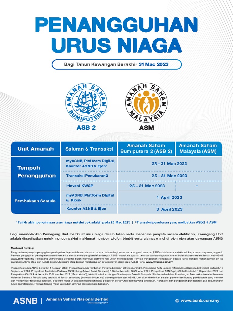 POSTER_Penangguhan Urus Niaga FYE Mac 23_ASB2 & ASM_Color | PDF