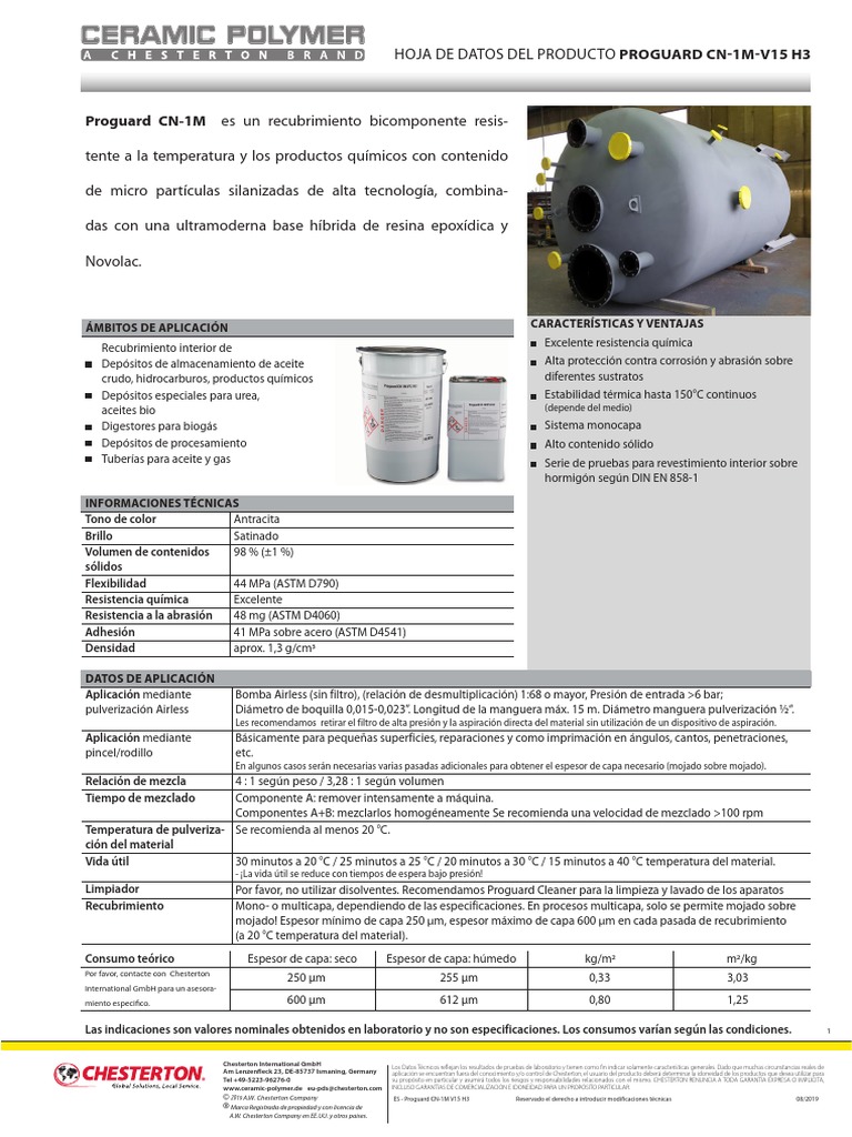 Proguard CN-1M Es Un Recubrimiento Bicomponente Resis | PDF