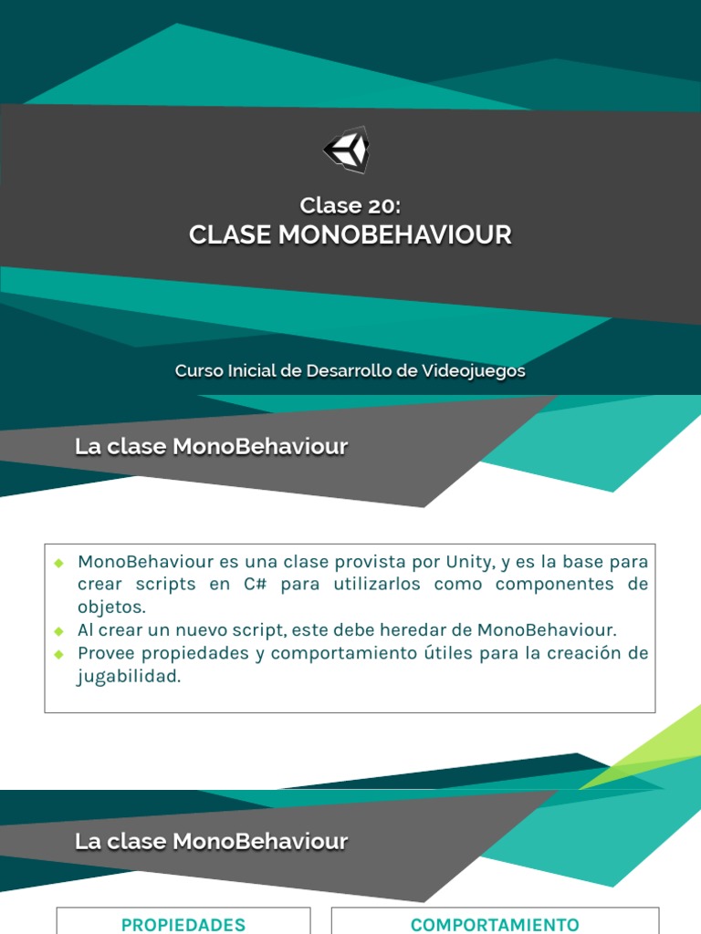 Clase MonoBehaviour en Unity | PDF