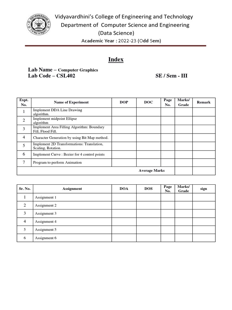 Computer Graphics Lab Experiments Guide | PDF | Technology & Engineering