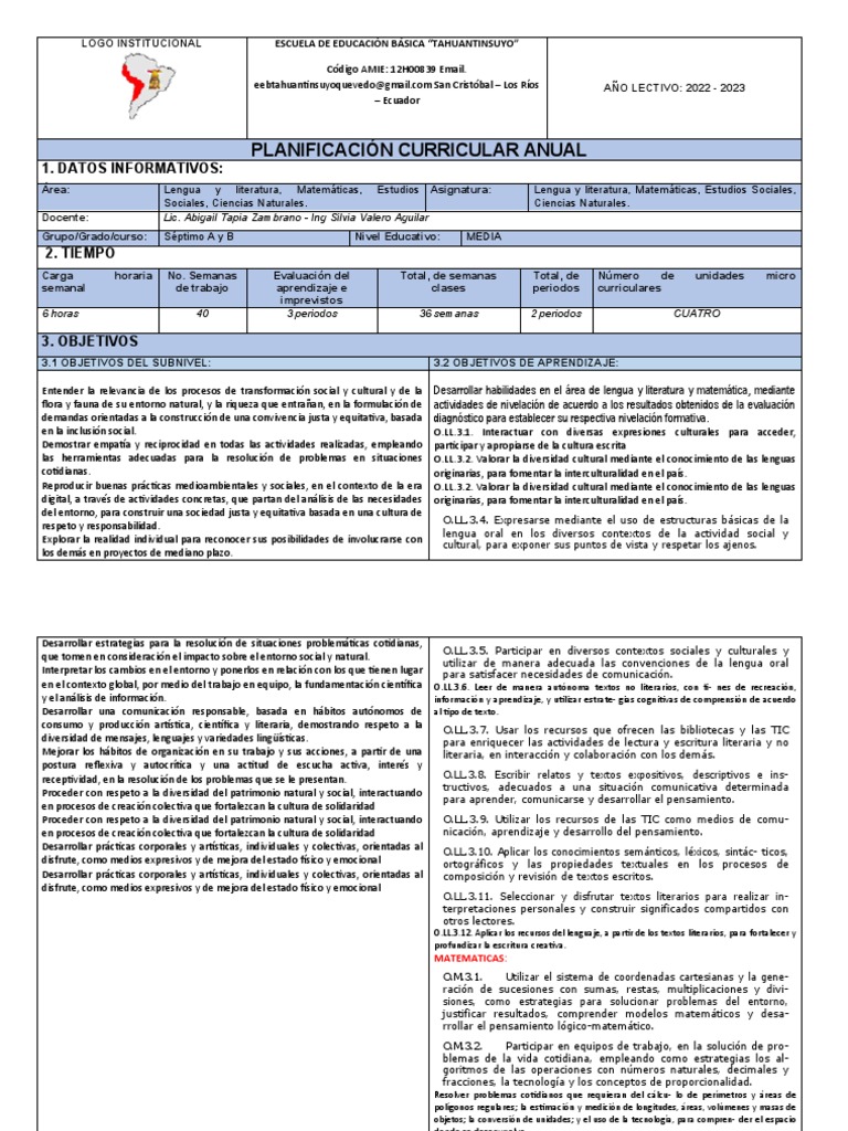Caratula Pca Septimo | PDF