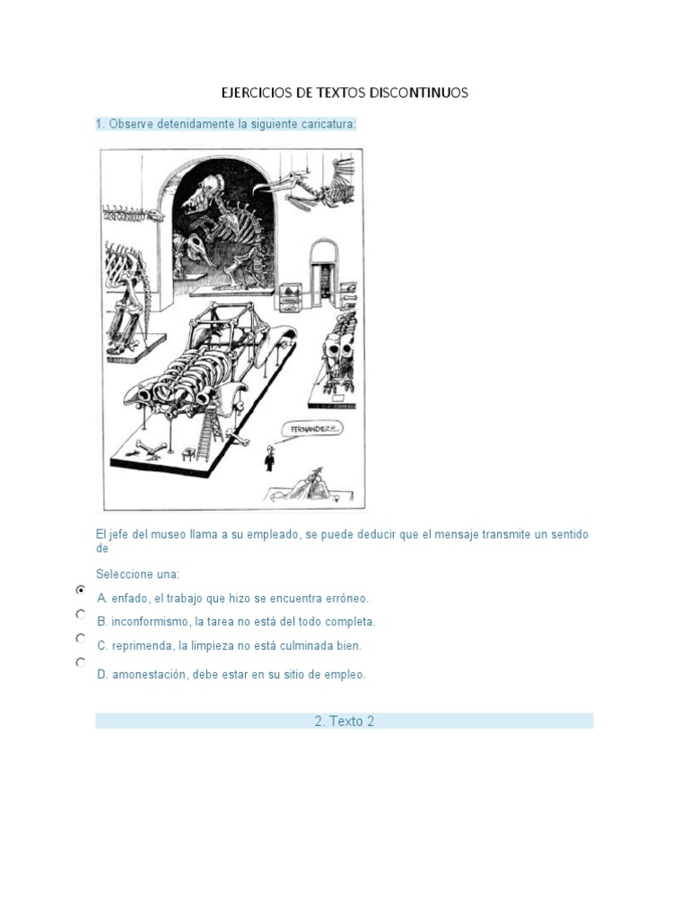 Ejemplo De Textos Discontinuos Textos Literatura Ejercicios/textos ...