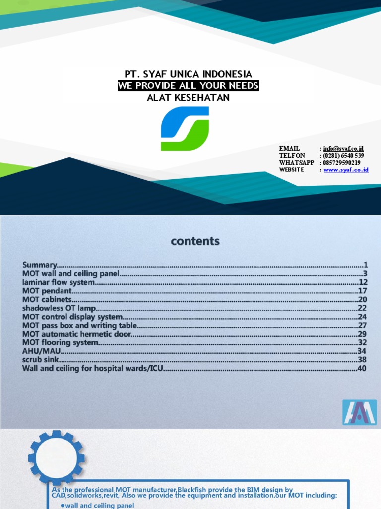 Pt. Syaf Unica Indonesia Alat Kesehatan: We Provide All Your Needs | PDF