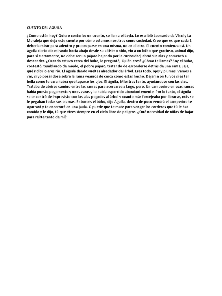 Cuento Del Aguila | PDF