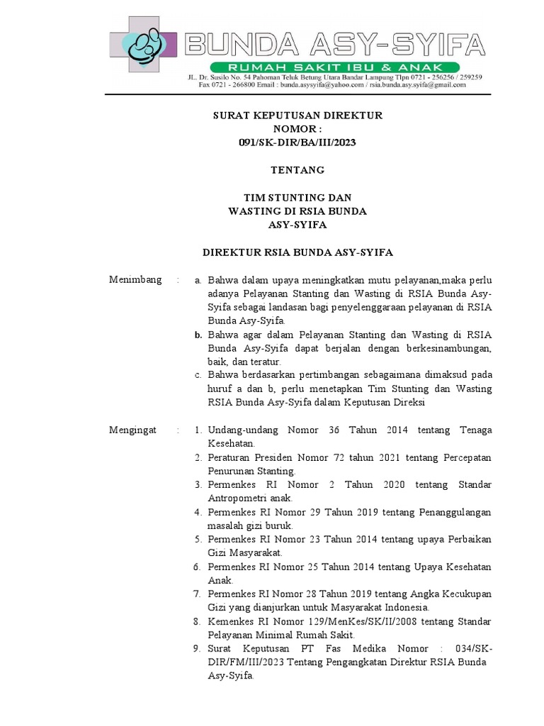 SK Tim Stunting Wasting | PDF