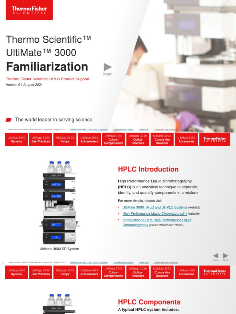 UltiMate 3000 System Familiarization | PDF | High Performance Liquid ...