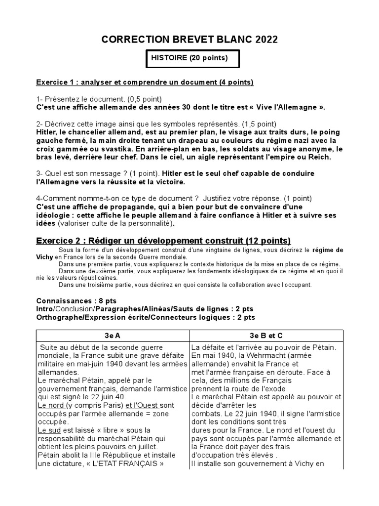 Correction Brevet Blanc 2022: Exercice 2: Rédiger Un Développement ...