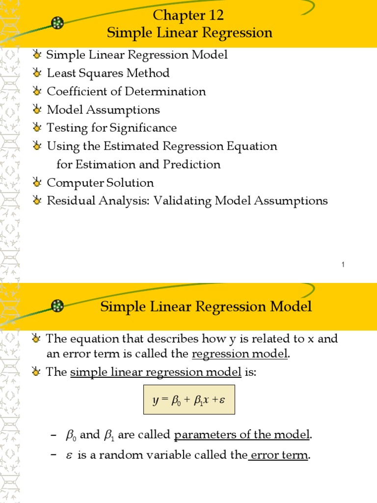 Simple Linear Regression Overview | PDF | Regression Analysis | Linear Regression