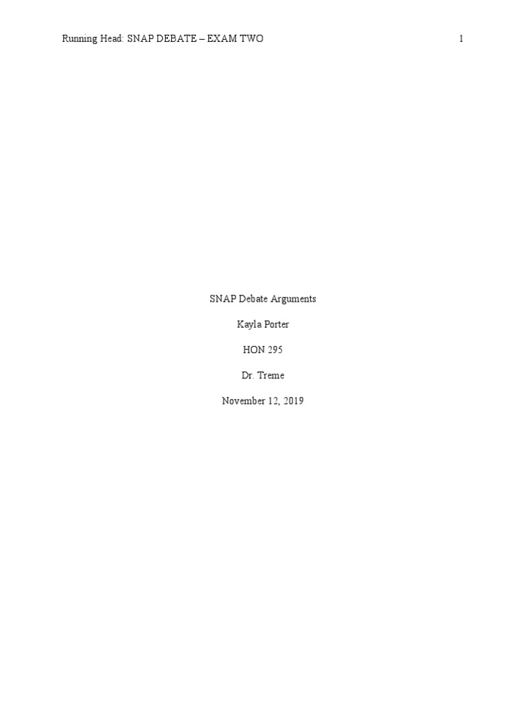 SNAP Program Debate: Proposed Changes | PDF | Cost Of Living ...