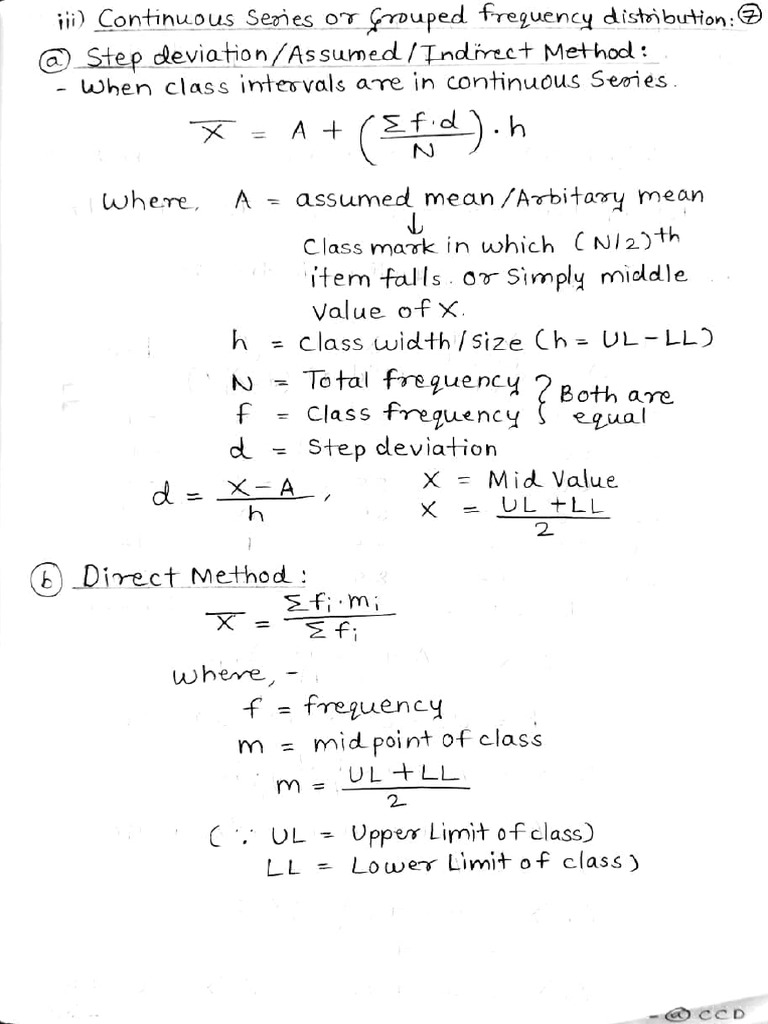 Biostatistics - Mean of Continuous Series | PDF | Applied Mathematics