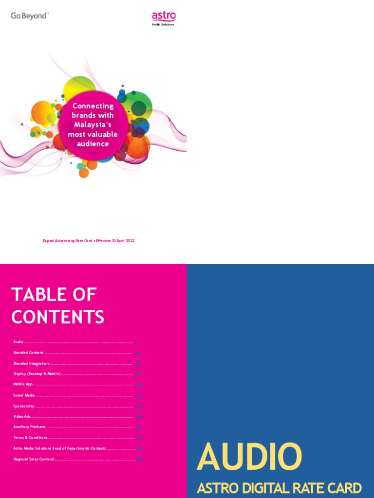 Digital Rate Card - Astro | PDF | Online Advertising | Media Manipulation