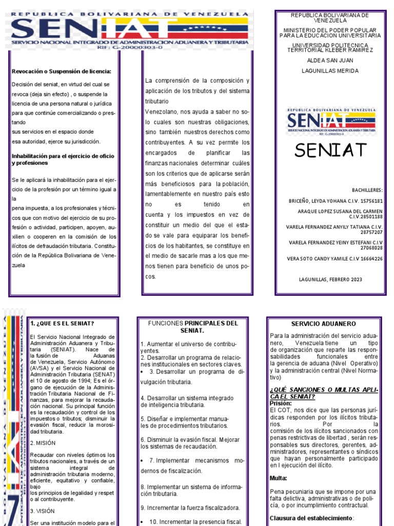 Triptico Seniat | PDF