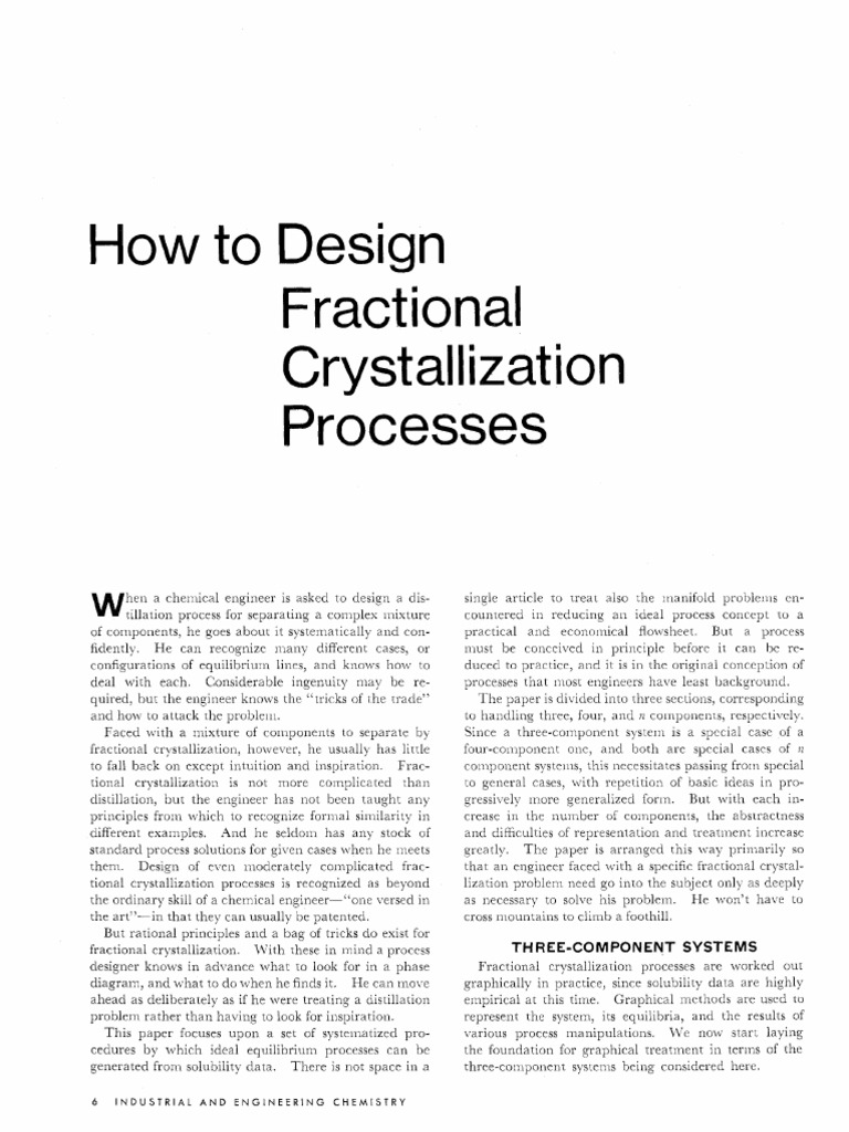 How To Design Fractional Crystallization Processes Fitch1970 | PDF ...