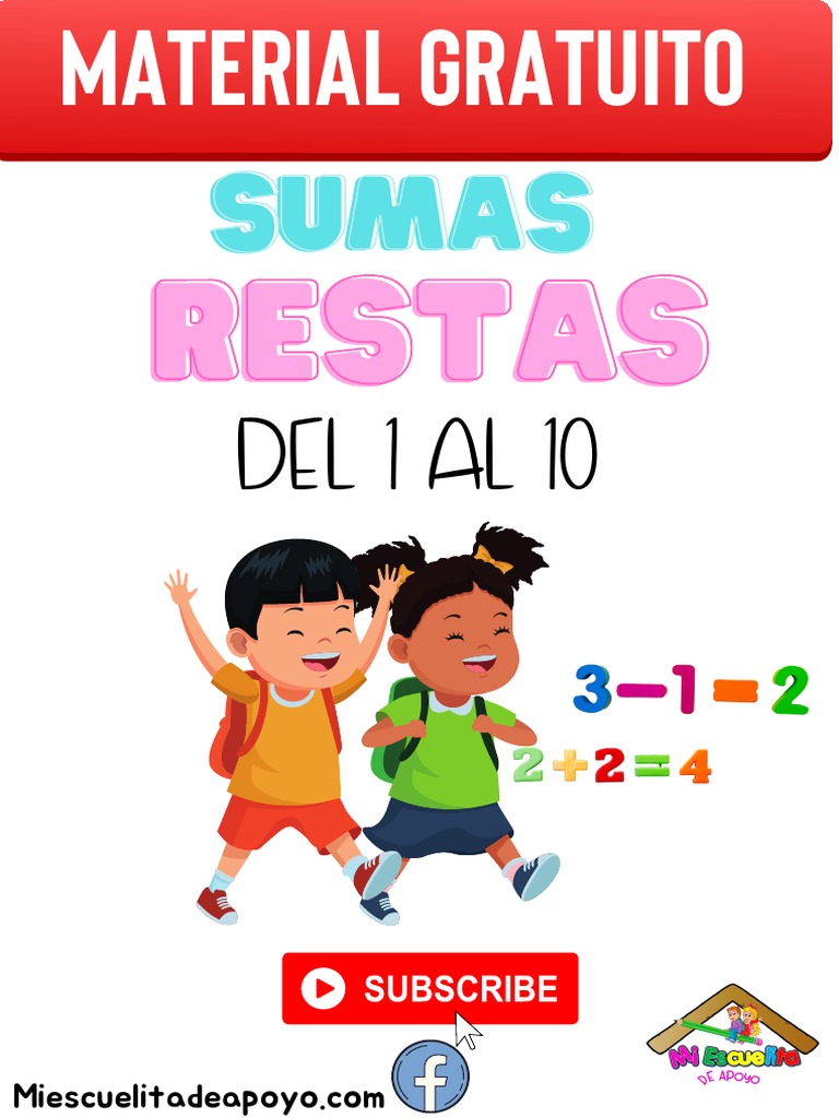 Sumas y Restas Del 1 Al 10 para Imprimir | PDF | Sustracción | Aritmética