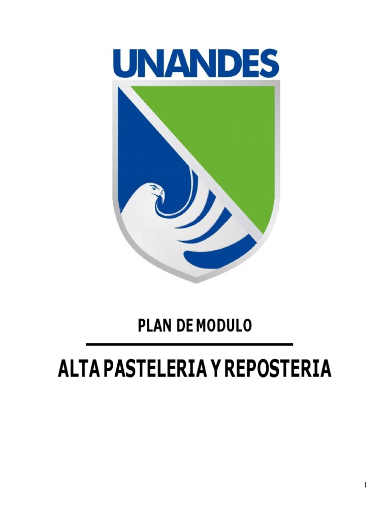 Alta Pasteleria Y Reposteria: Plan de Modulo | PDF | Evaluación | Aprendizaje
