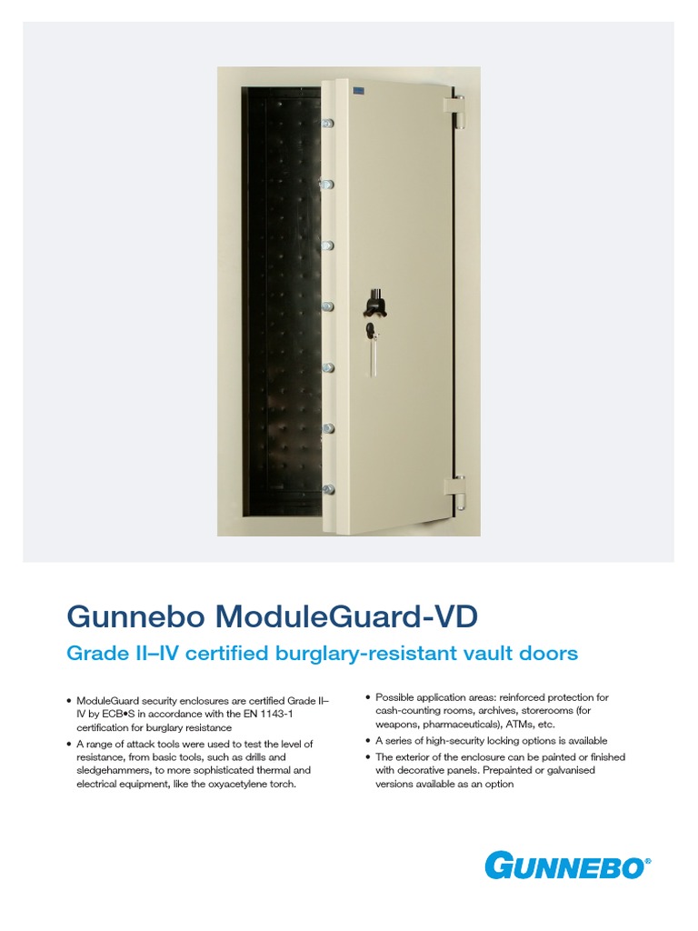 G Moduleguard Vd 2p Master Pdf Bank Vault Equipment 
