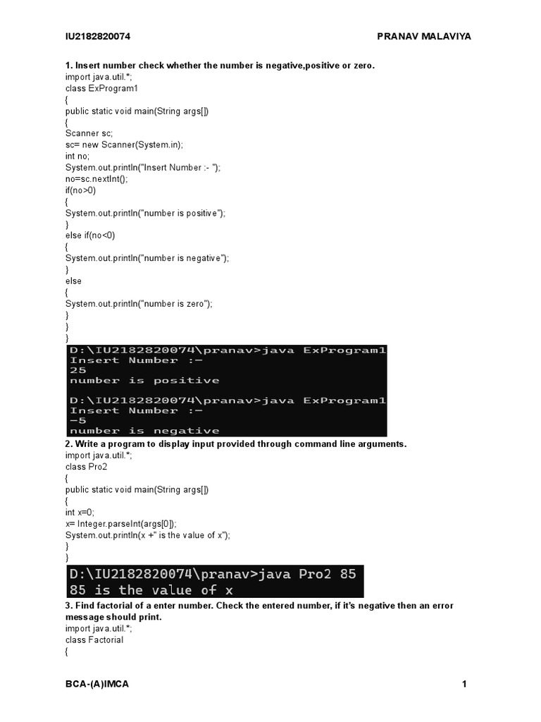 Pranav Malaviya Java Practical 74 | PDF | Constructor (Object Oriented Programming) | Programming