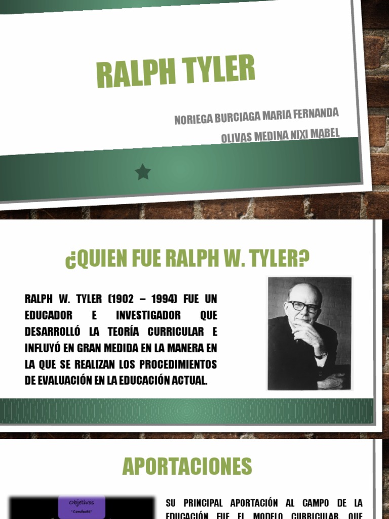 Ralph Tyler | PDF | Plan de estudios | Modificación de comportamiento