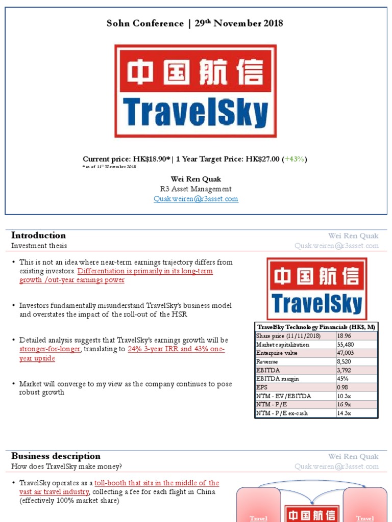 TravelSky Technologies | Download Free PDF | High Speed Rail | Economic ...