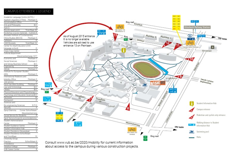 Plans VUB Etterbeek ENG 2015 Nieuwe Layout | PDF | Land Transport ...