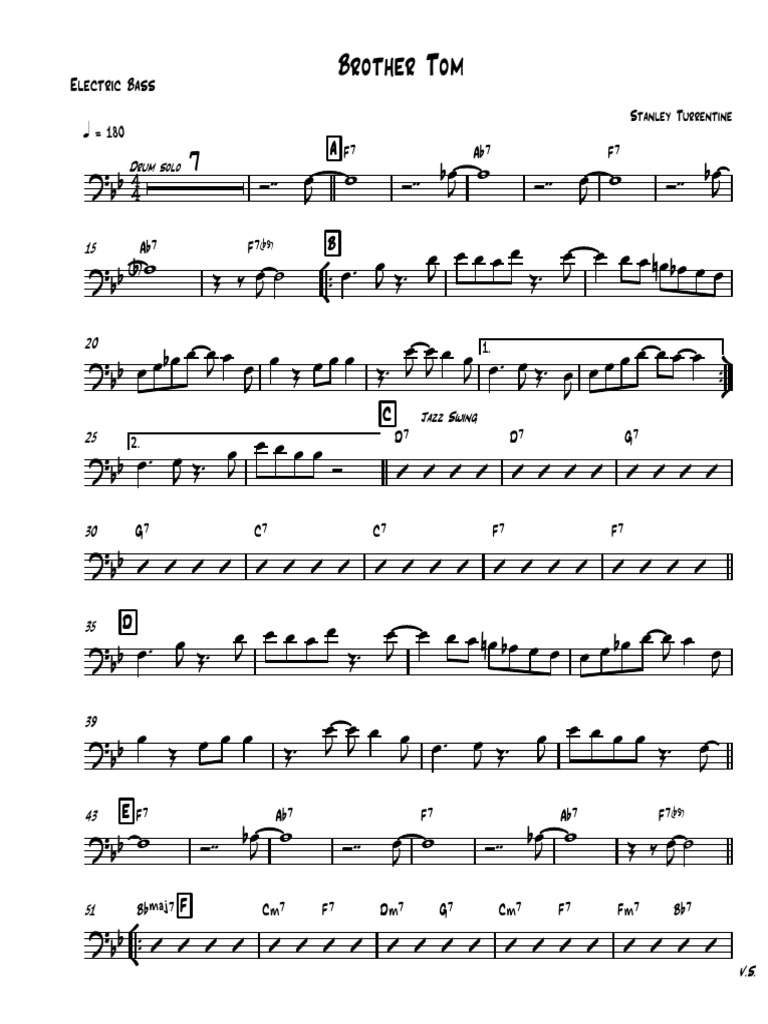 Brother Tom - Bass (Latin Jazz) | PDF