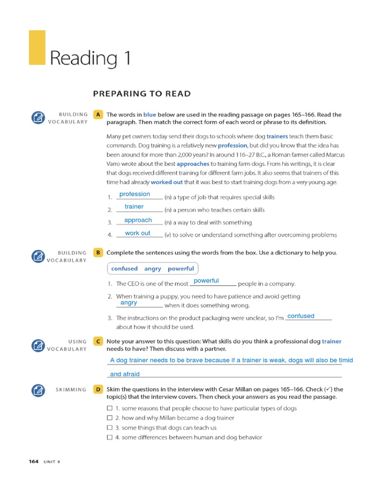 Reading Unit 9 | PDF