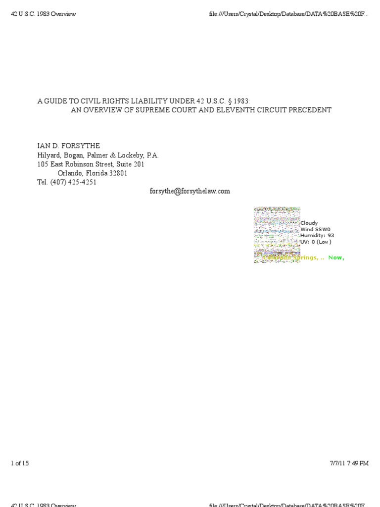 42 USC 1983 | Fourteenth Amendment To The United States Constitution ...