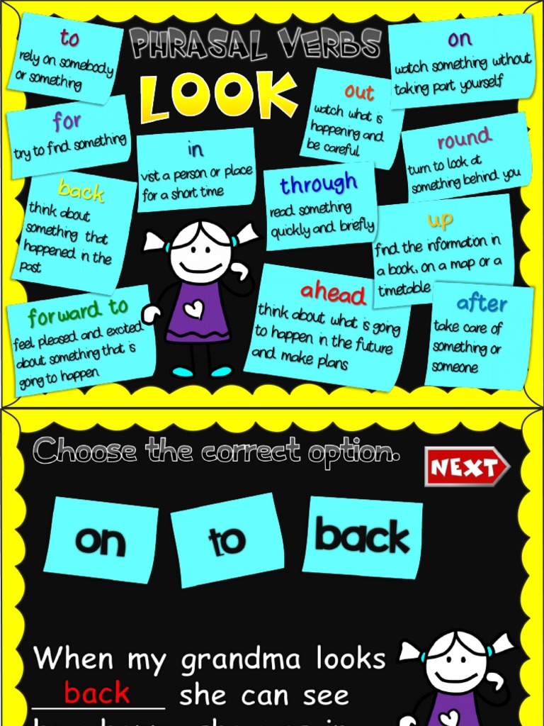 Phrasal Verbs Look Game Fun Activities Games Games Grammar Drills Tests ...