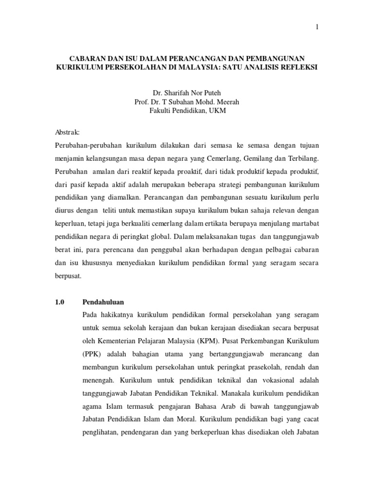 Cabaran Dan Isu Dalam Perancangan Dan Pe | PDF