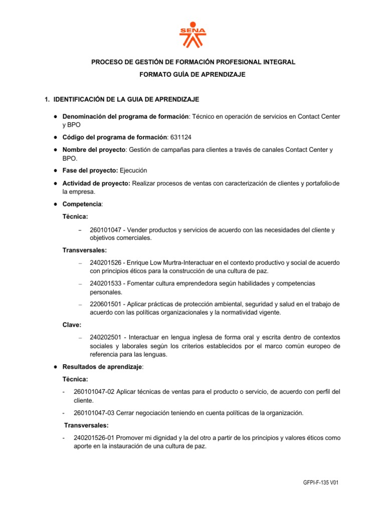 Guia Aprendizaje 4 | PDF | Sustentabilidad | Iniciativa empresarial