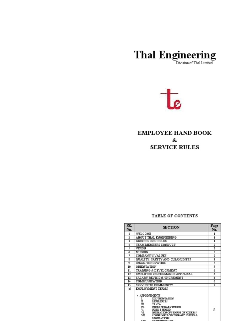 Employee Hand Book New | PDF | Employment | Depreciation