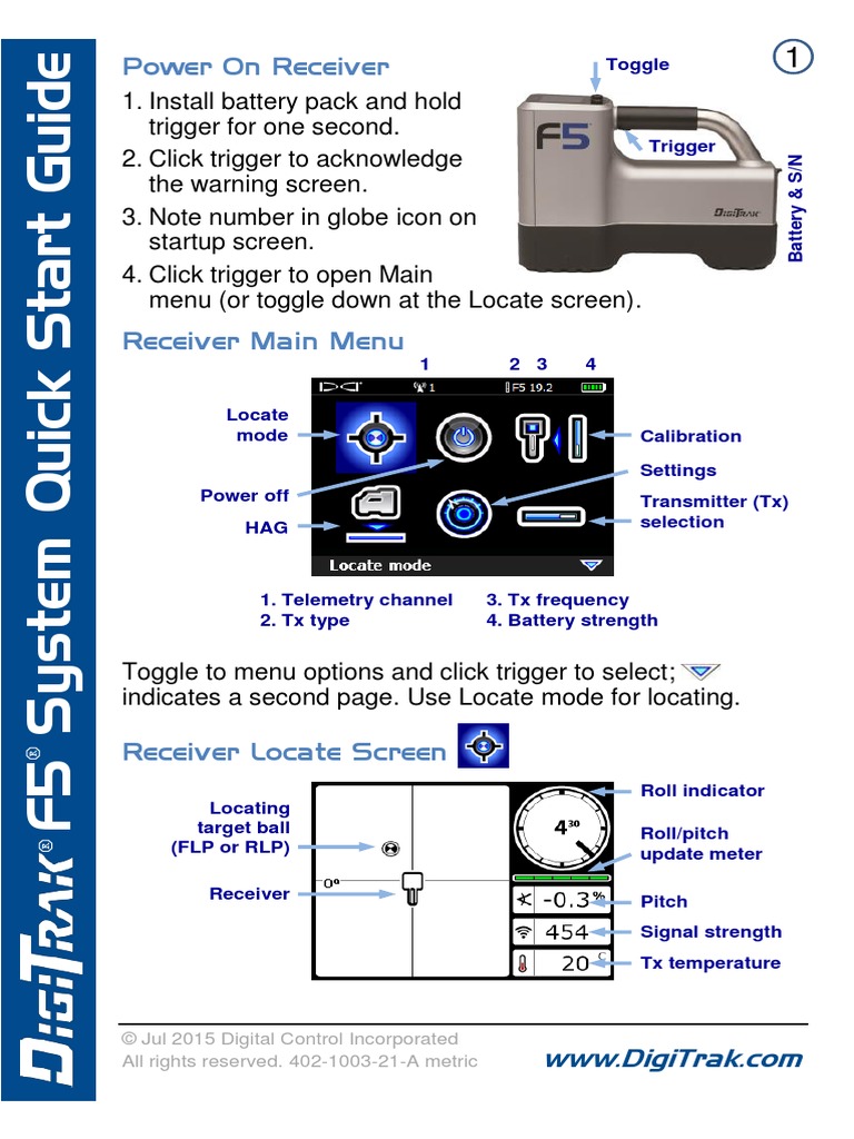 F5 QSG - English | PDF | Transmitter | Telemetry