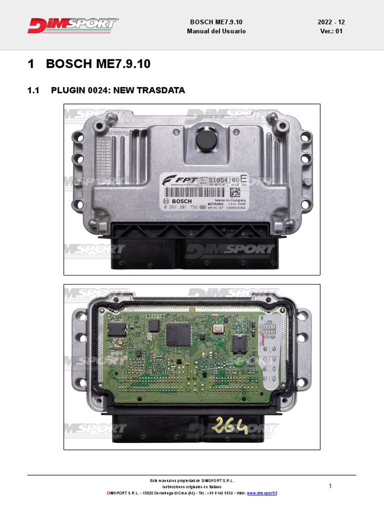 Manual Usuario Bosch ME7.9.10 | PDF | Informática | Bienes manufacturados