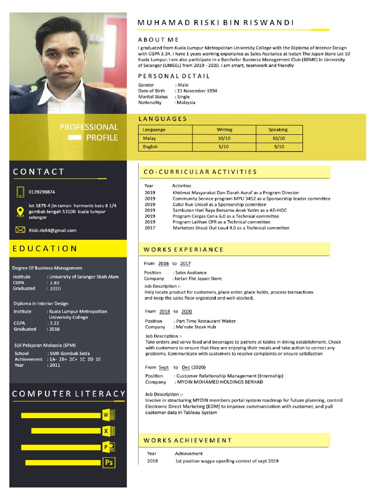 Resume Muhamad Riski Bin Riswandi | PDF