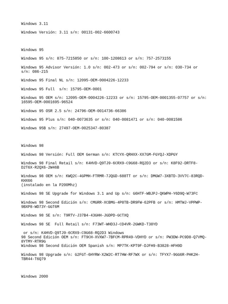 Seriales | PDF | Microsoft Windows | Windows 2000