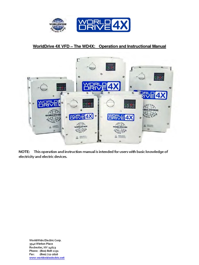 WorldDrive 4X Full Manual | PDF | Electric Motor | Electrical Wiring