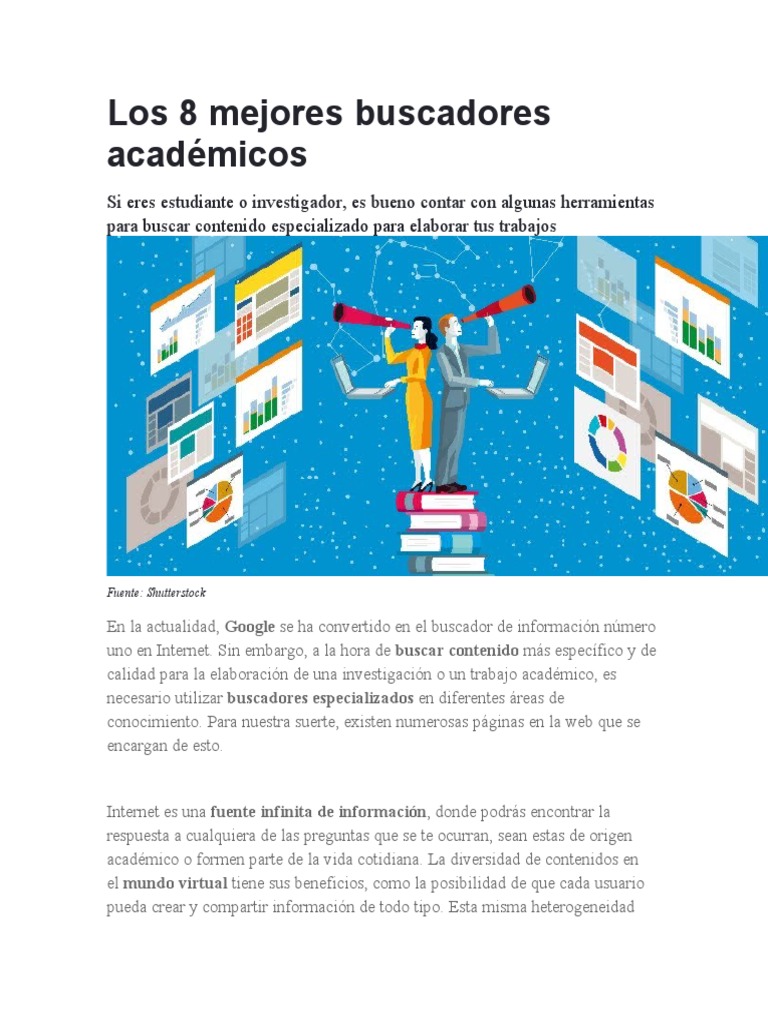Mejores buscadores académicos 2023 | PDF