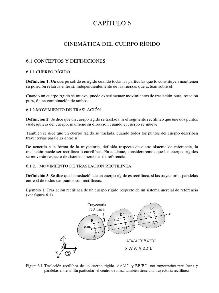 Cinemática del Cuerpo Rígido | PDF | Rotación | Velocidad