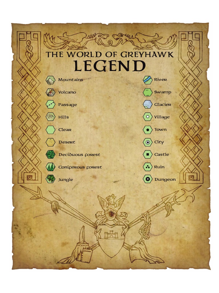 World of Greyhawk Map Legend | PDF