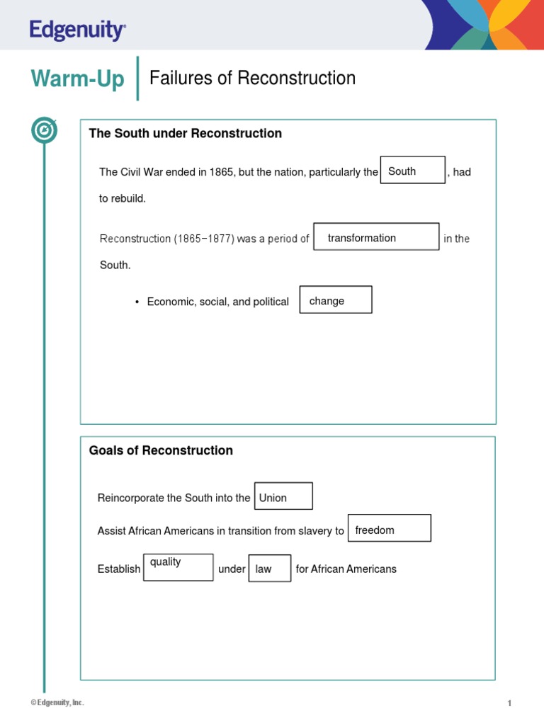 Semester 2 Unit 3.7FailuresReconstruction-GN-SE | PDF | Reconstruction ...