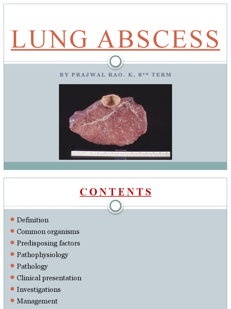 Lung Abscess | PDF | Lung | Pneumonia