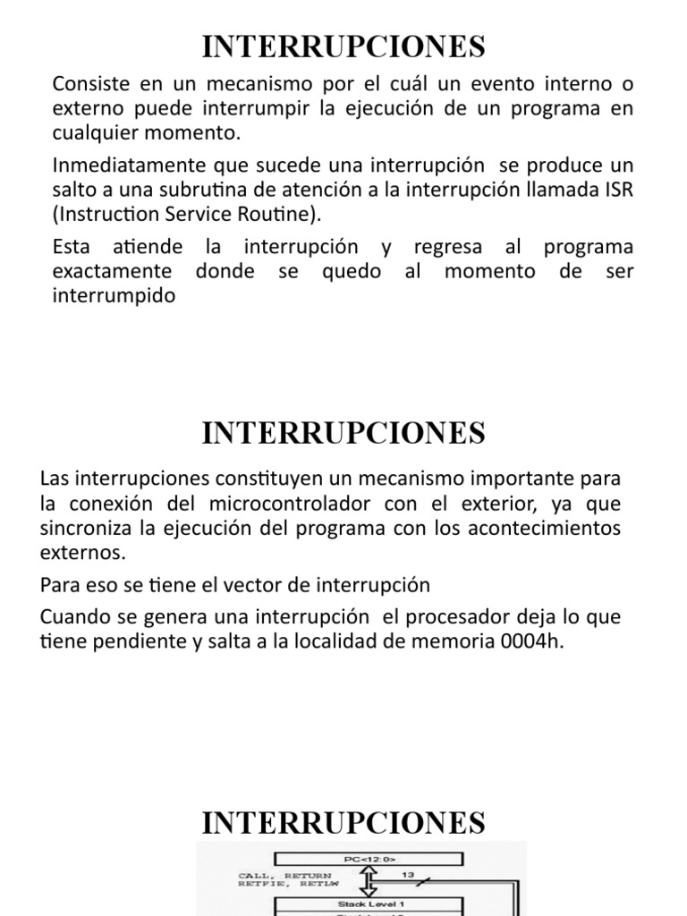 Interrupciones | PDF | Microcontrolador | Tecnologías de la información