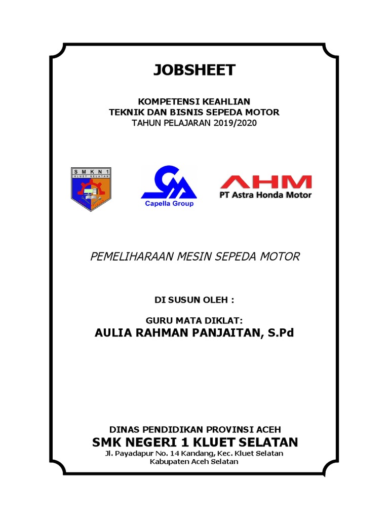 JOBSHEET Aliran Dan Volume Bahan Bakar | PDF