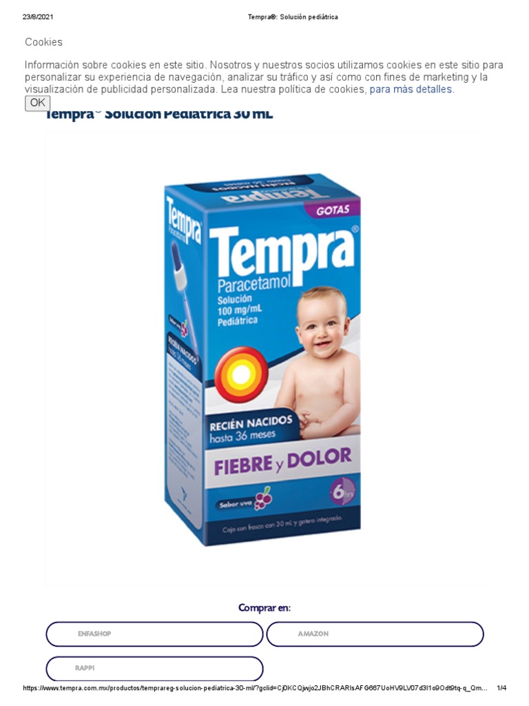 Tempra® - Solución Pediátrica | PDF | Especialidades Medicas | Causas ...
