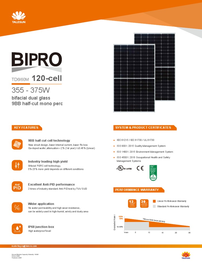 Bipro Td6i60m 9BB 210125 en | PDF | Materials | Electric Power