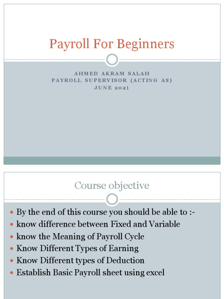 Payroll For Beginners 1630740553 | PDF | Cost Of Living | Payroll Tax