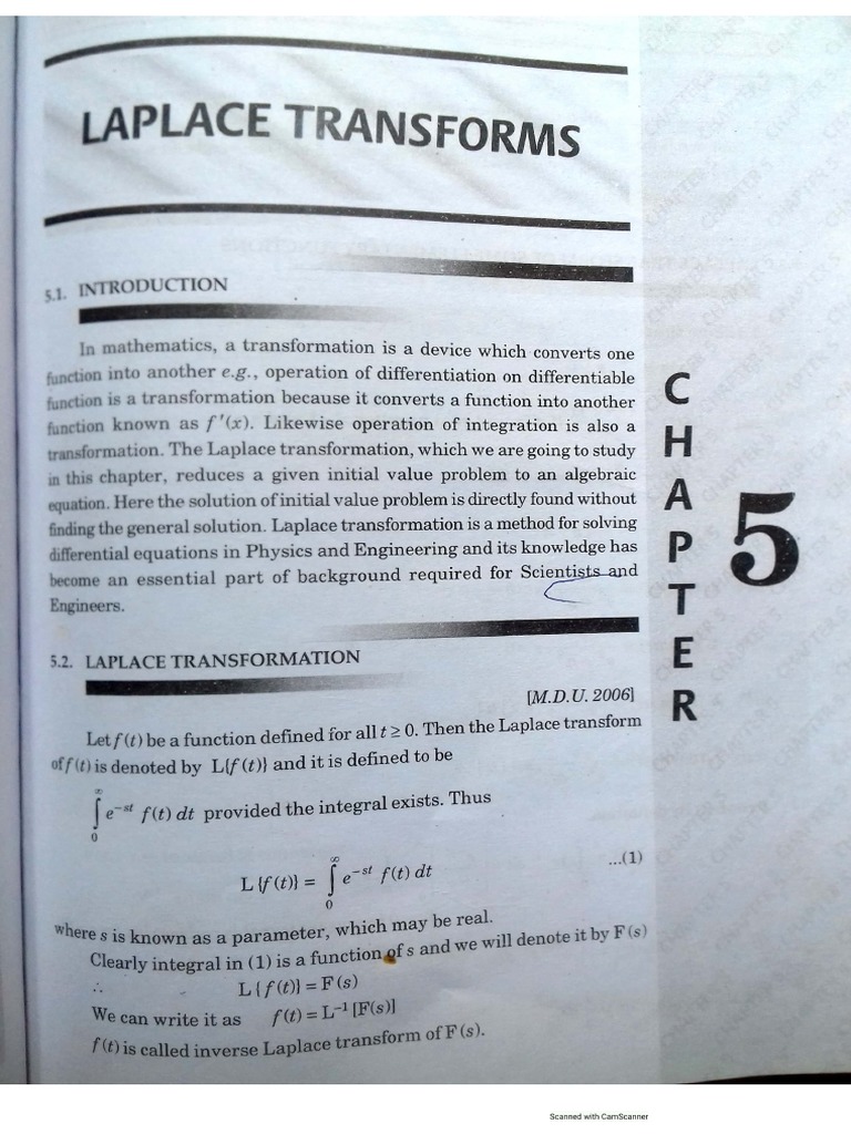 Laplace Inverse Laplace Transforms | PDF