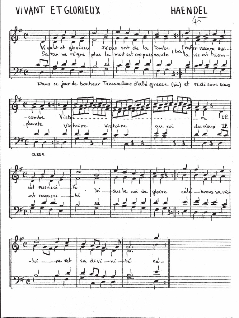 Vivant Et Glorieux Haendel | PDF