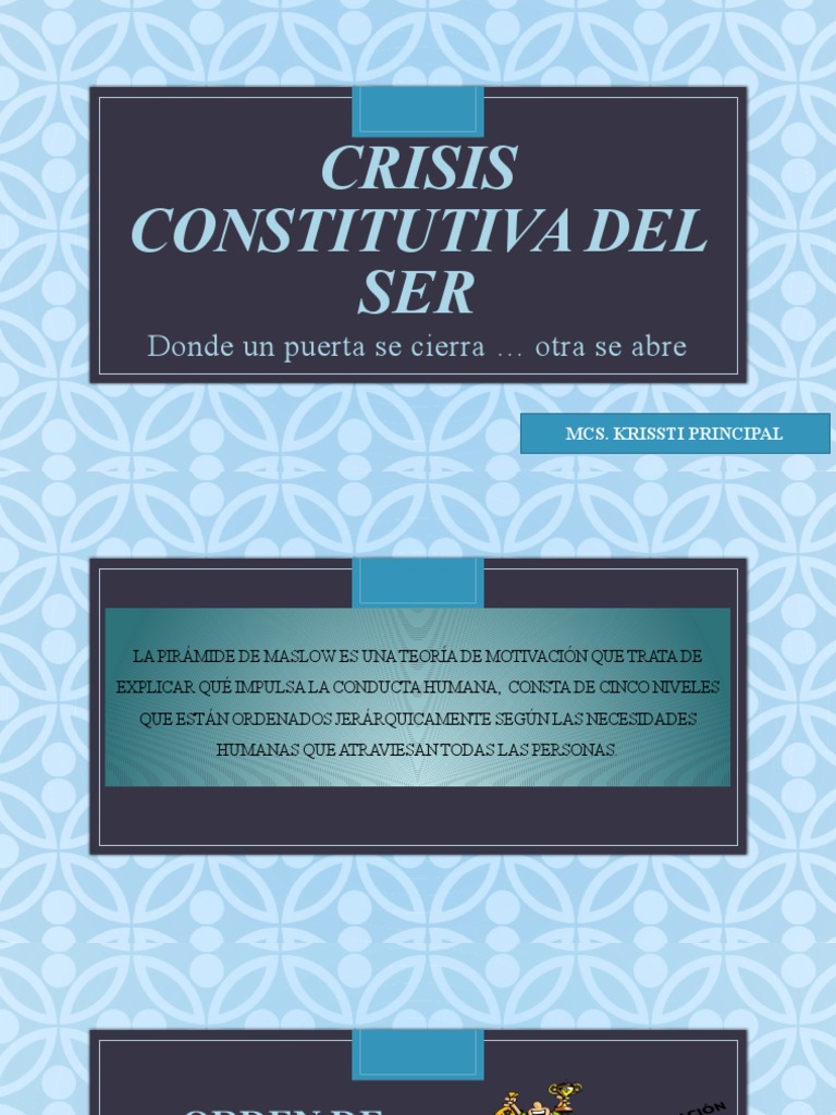Crisis Constitutiva Del Ser | PDF | Adultos | Ciencia cognitiva