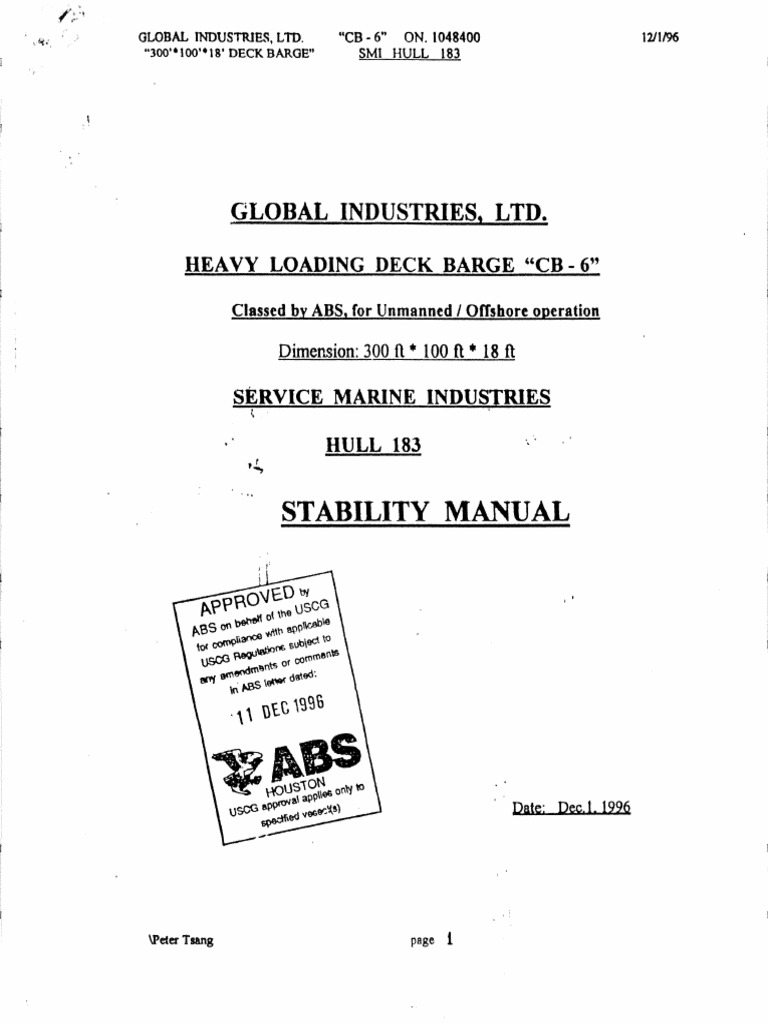 Marmac 301 Stability Book | PDF